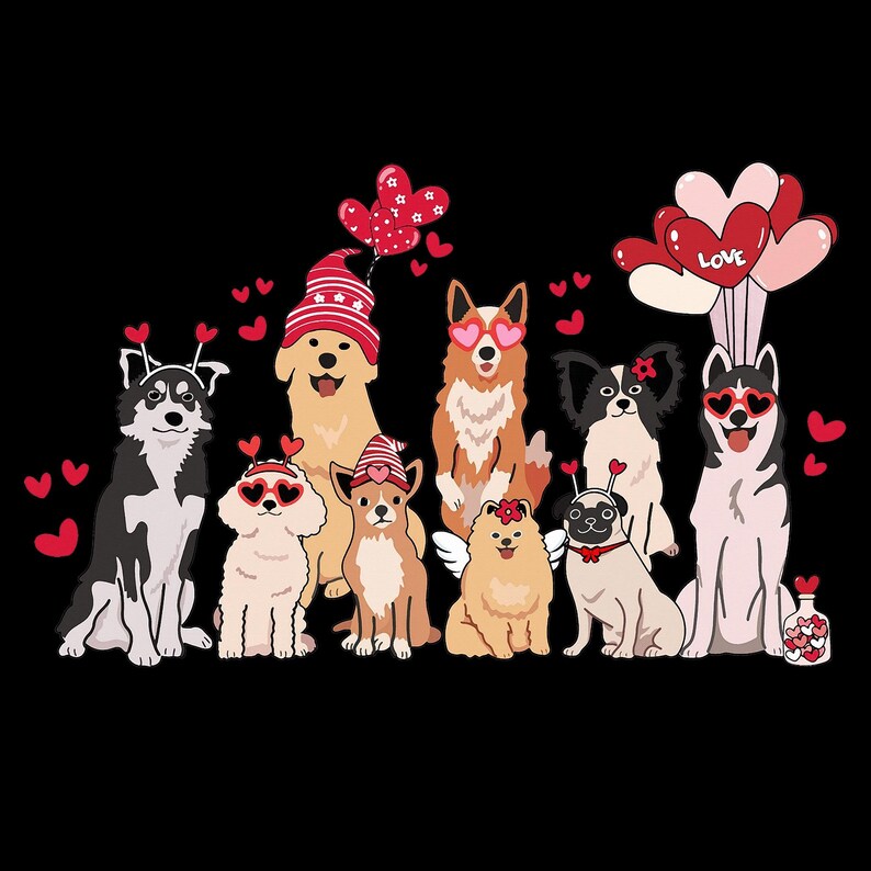 Valentines Day Dogs Png, Cute Valentines Day Png, Love Png, Dog Lover ...