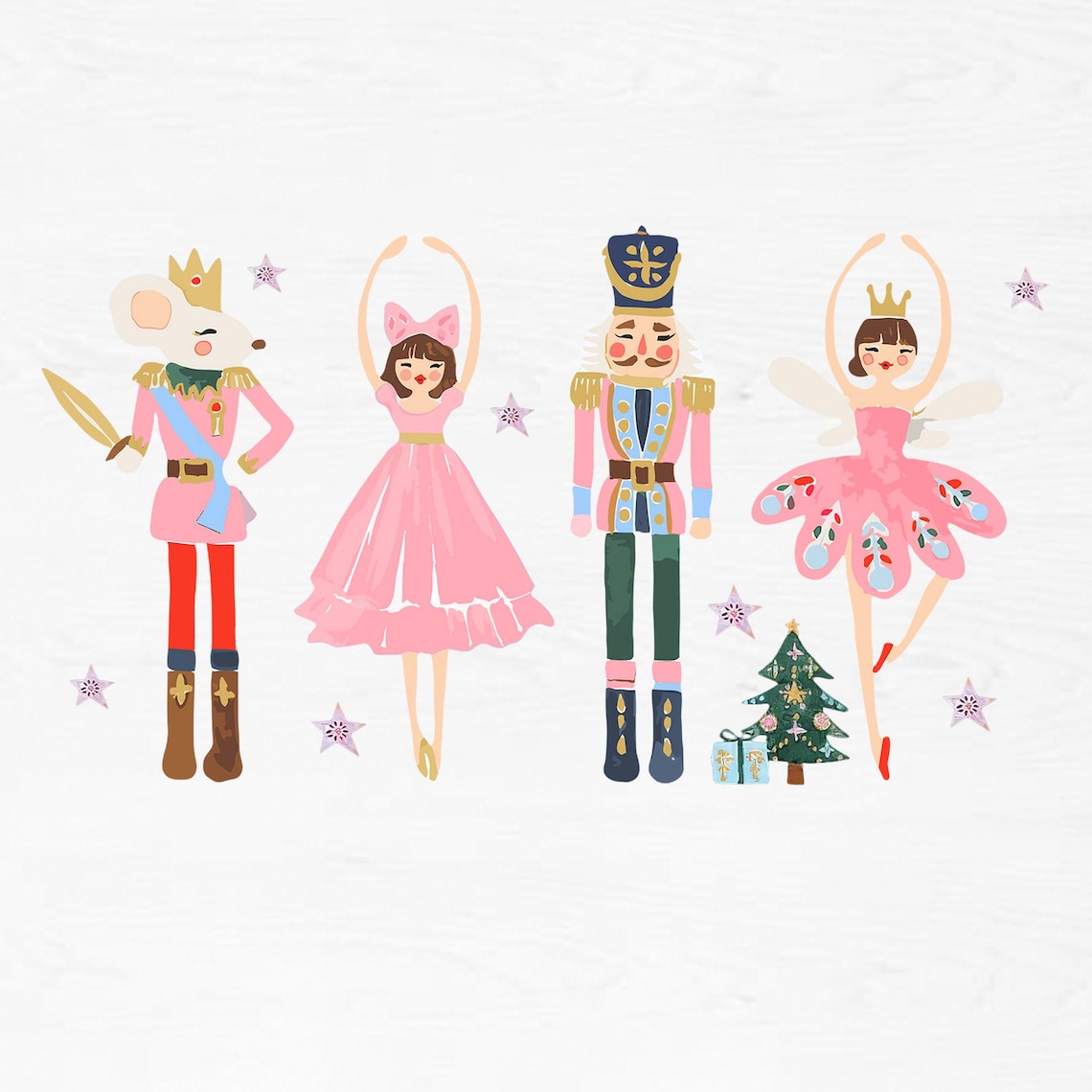 Pink Christmas Nutcracker Ballet Png, Nutcracker Christmas Png, Sugar ...