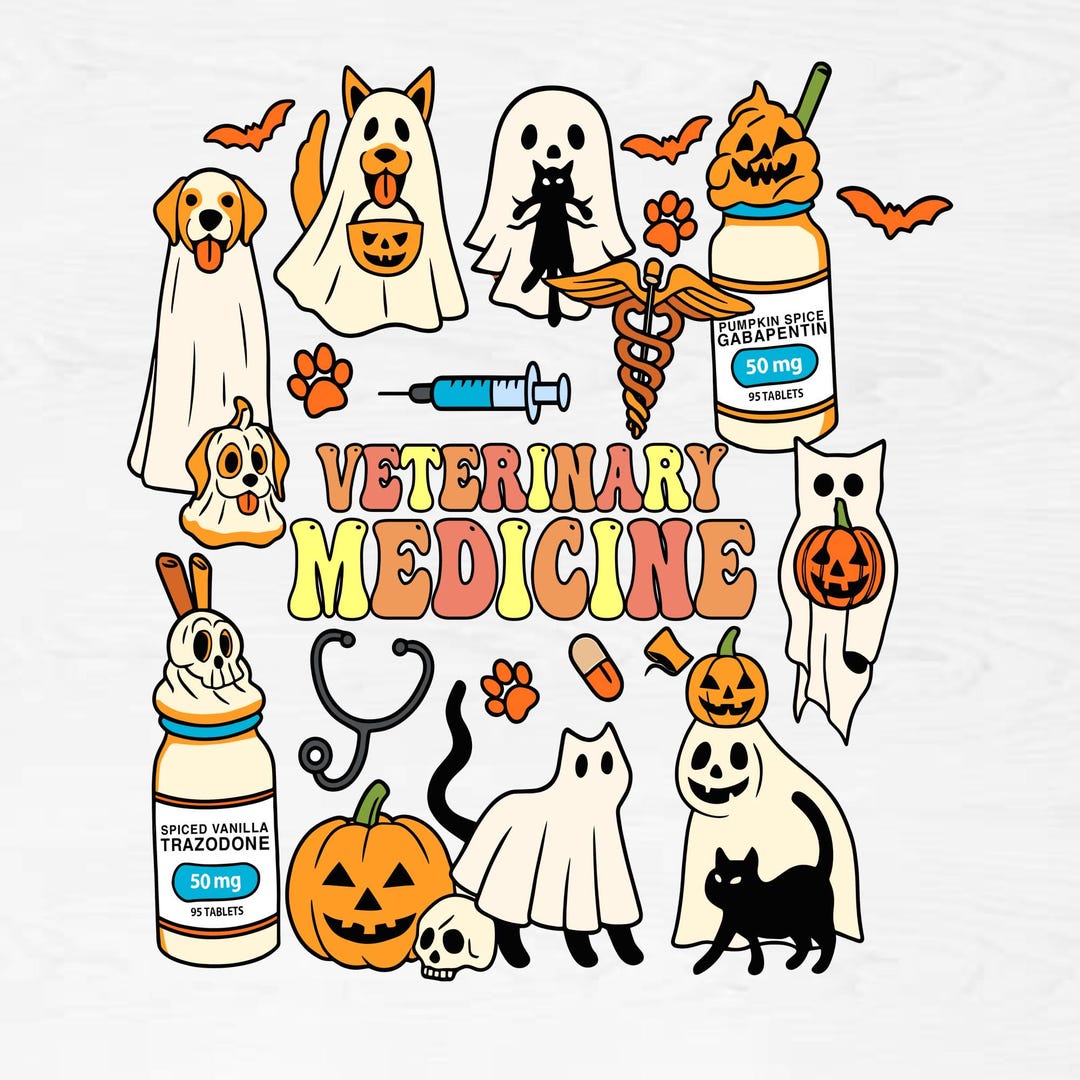 Veterinary Medicine Halloween Png, Vet Tech Halloween Png, Halloween Veterinarian Png, Vet Med ...