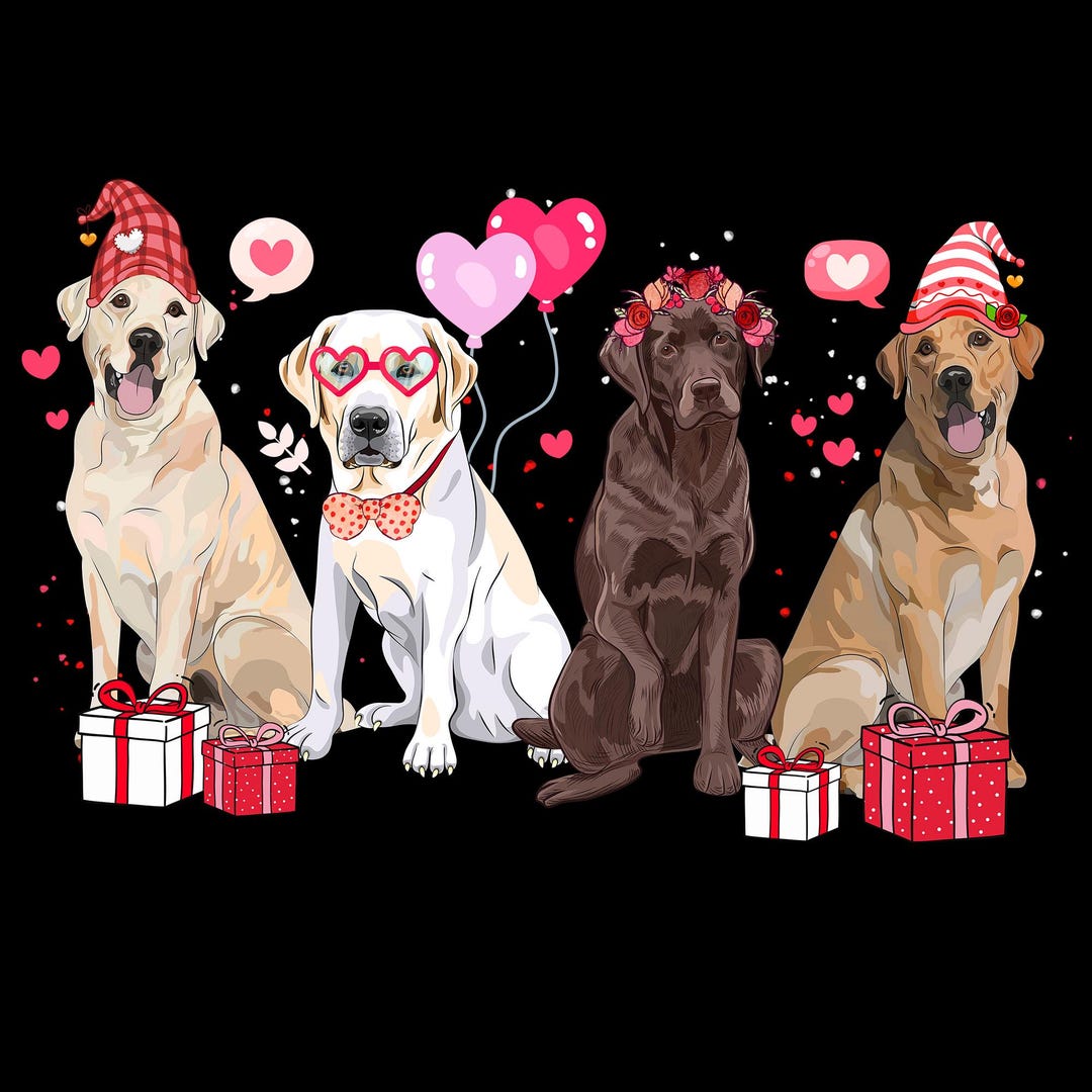 Labrador Retriever Valentine PNG, Valentine Dog Png, Dog Lover Png ...