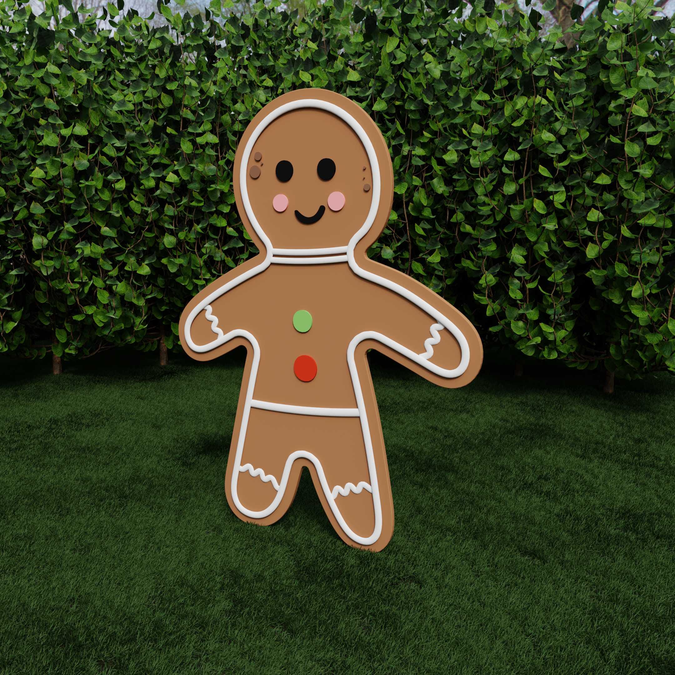 Life-sized Gingerbread Man Lawn Decoration Outdoor Christmas Display - Etsy