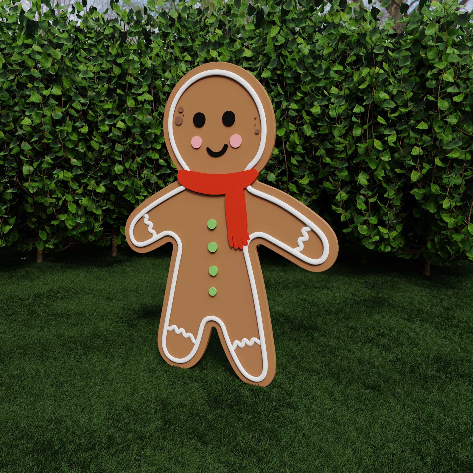 Life-sized Gingerbread Man Lawn Decoration Outdoor Christmas Display - Etsy
