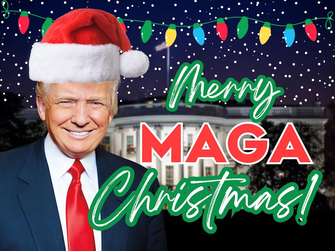 Merry MAGA Christmas Trump Yard Sign- PDF ONLY - Etsy