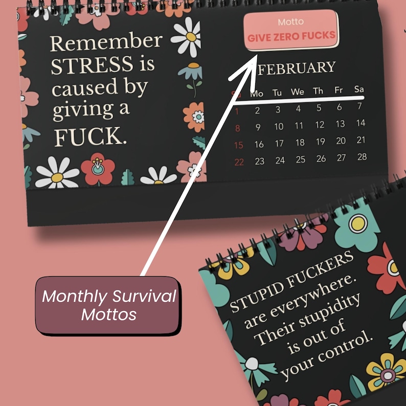 Sarcastic Desk Calendar 2026 Snarky Gag Gift for Women Personalized ...