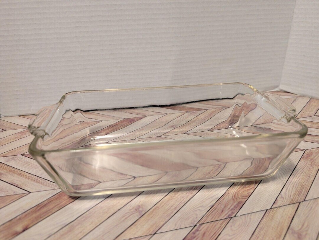 PYREX212 Clear Glass Bread or Meat Loaf Pan Baking Dish 9x 5x 2 Vintage ...