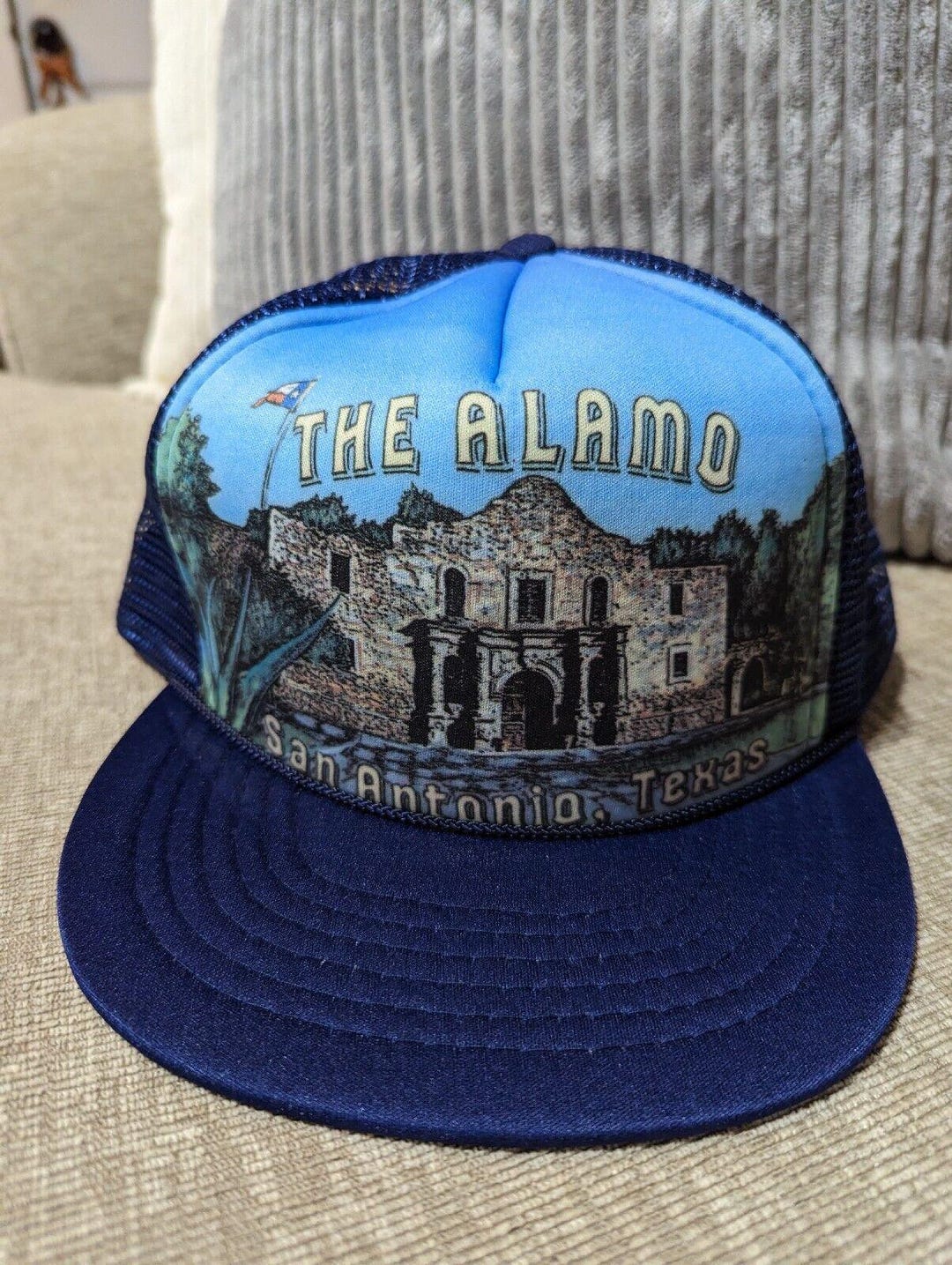 Vintage THE ALAMO Foam Rope Hat Cap '80s Snapback Mesh TRUCKER San ...