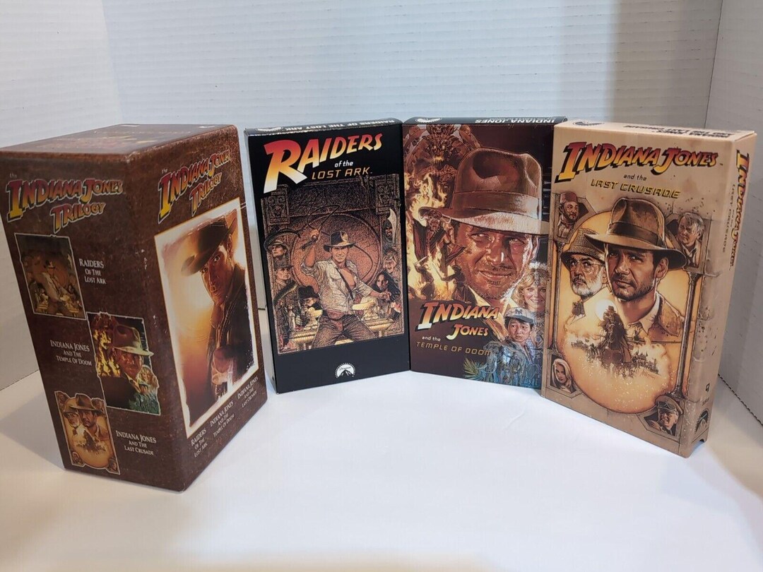 The Indiana Jones Trilogy VHS Collector's Edition Boxed Set - Etsy UK