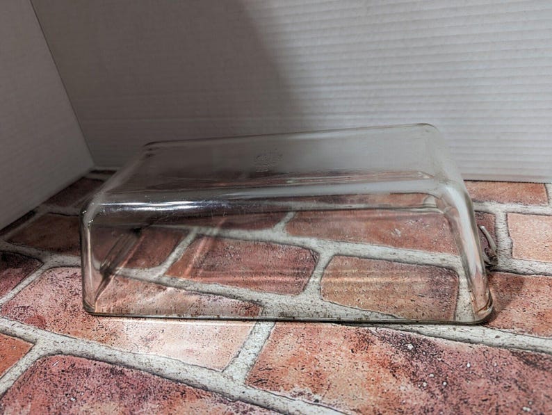 Vintage Pyrex Clear Glass Bread Loaf Dish Pan #214 B-A W/ Handles 10 3/ ...