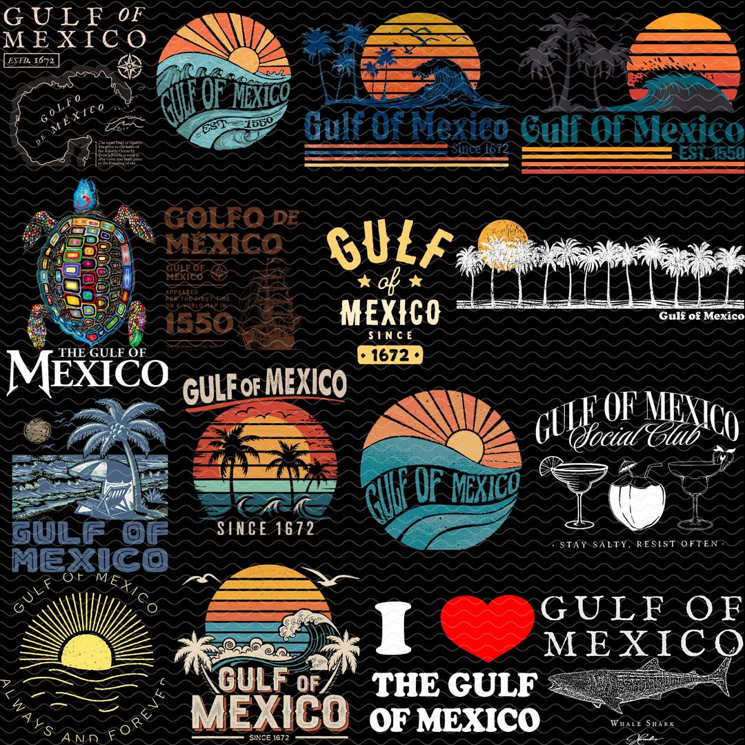 Gulf of Mexico Bundle Png, Gulf Coast Png, Texas Alabama Mississippi ...