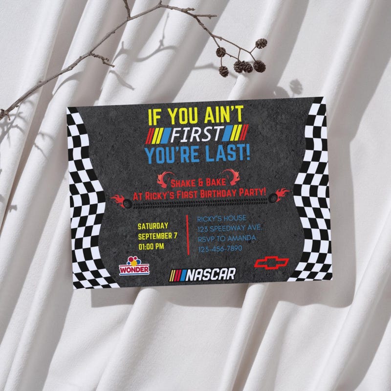 Ricky Bobby Invitation - Etsy