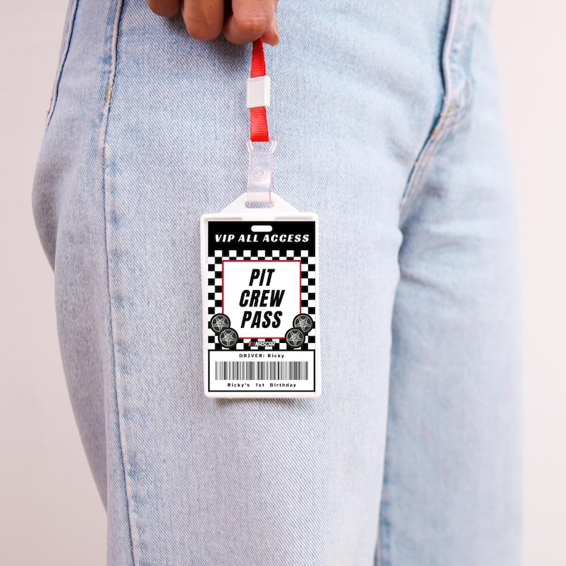 Talledega Nights Pit Crew Pass Nascar Birthday Party(canva Template ...