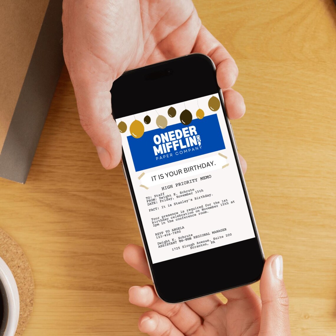 The Office Birthday Invitation: Oneder Mifflin Party (canva Template ...