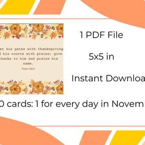 30 Thanksgiving Scripture Cards Daily Inspiration for November Memory ...
