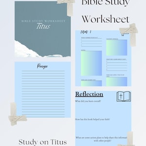 Comprehensive Bible Study Worksheet on the Book of Titus - Etsy
