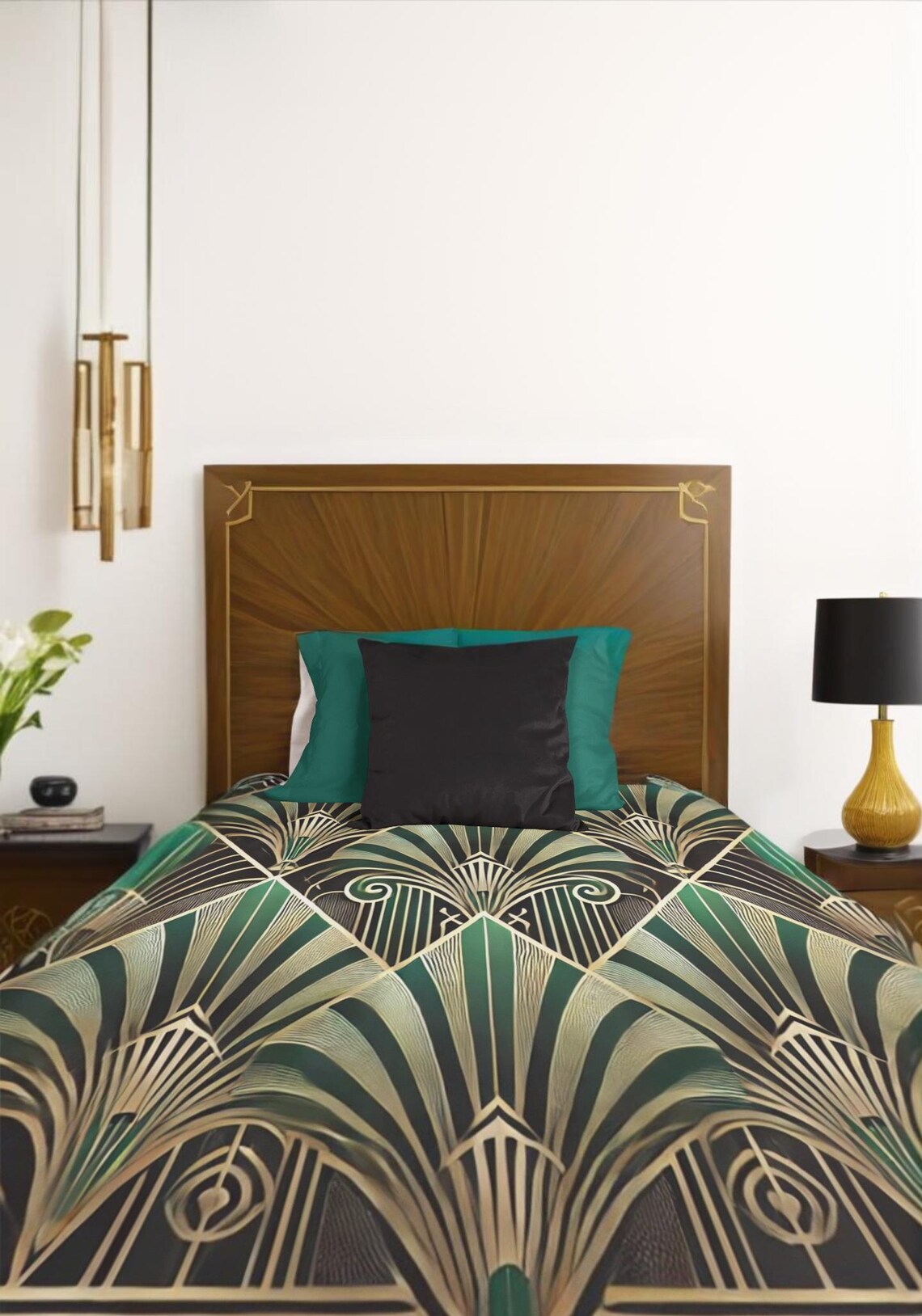 Elegant Duvet Cover Set, Art Deco Bedding, Luxury Microfiber Bedspread ...