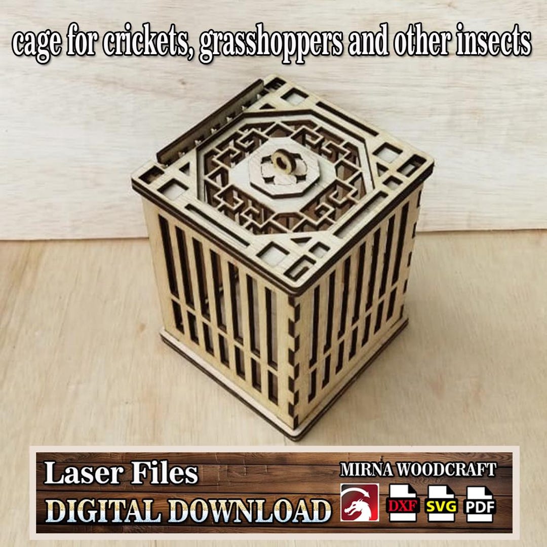 Laser Cut Files, Cricket Cages, Grasshoppers and Other Insects, SVG ...
