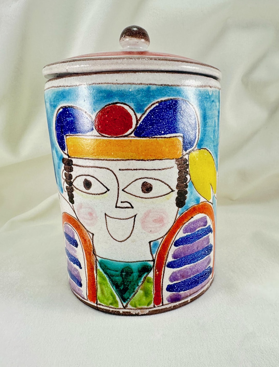 Vintage Giovanni Desimone Majoliche Face and Fish Design Pottery ...