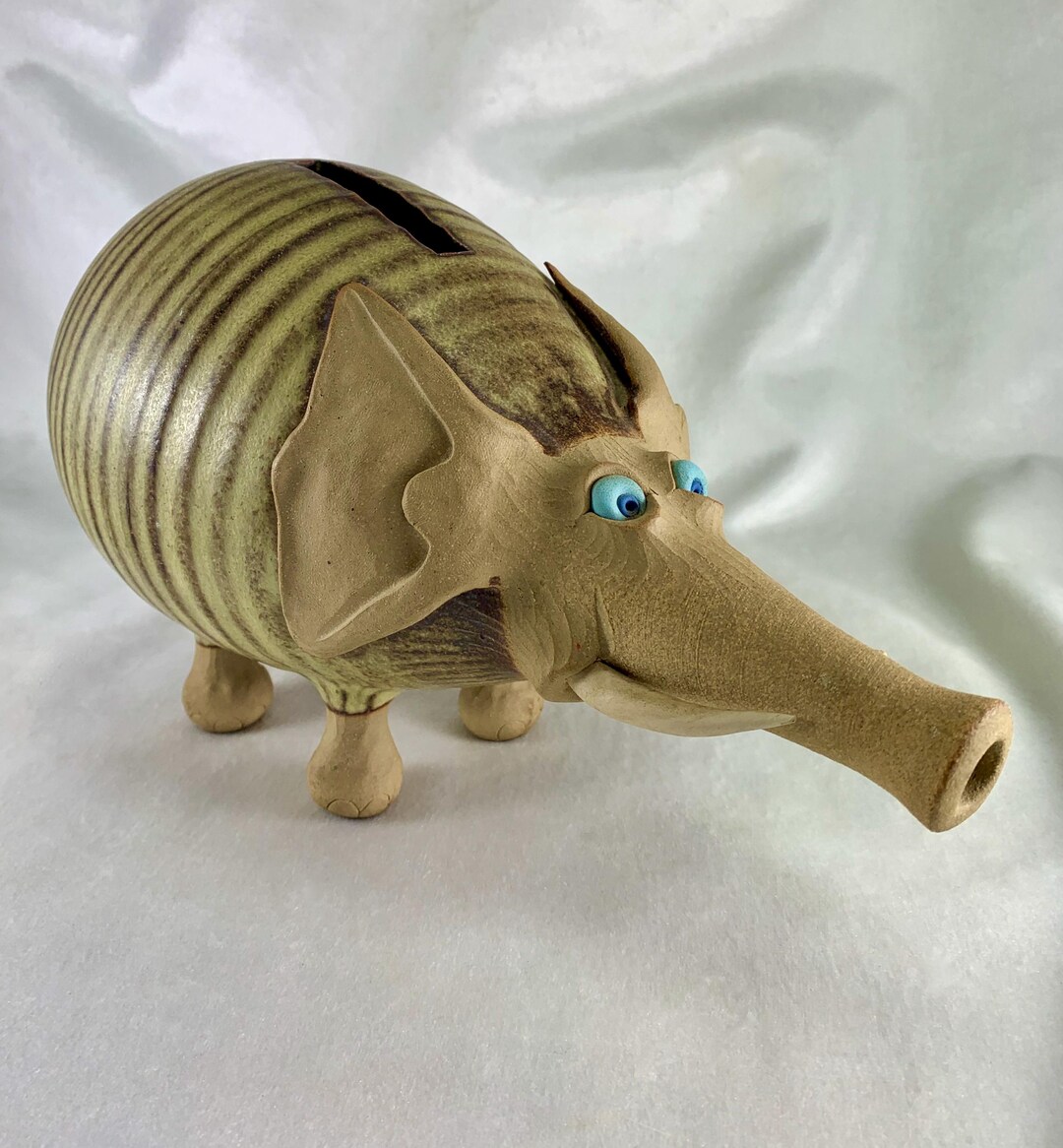 Vintage England Muggins Pottery Large Elephant Money Coin Piggy Bank - Etsy