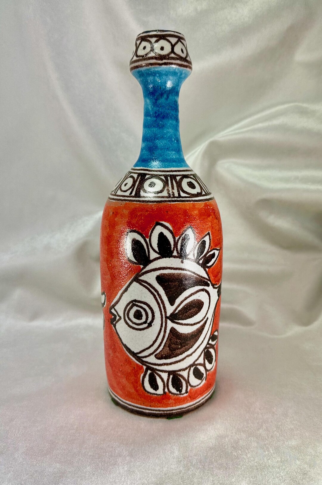 Vintage Italy Giovanni Desimone Majoliche D'arte Pottery Fish Wine ...