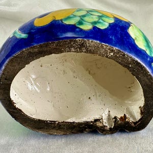 Vintage Italy Romano Innocenti Ceramic Laying Down Cobalt Blue Yellow ...