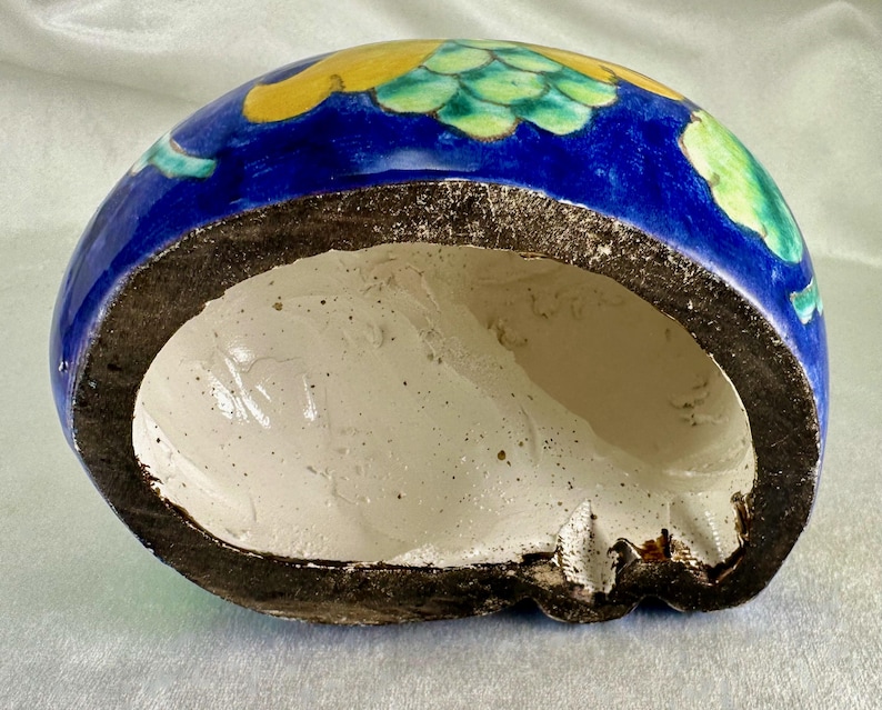 Vintage Italy Romano Innocenti Ceramic Laying Down Cobalt Blue Yellow ...