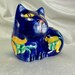 Vintage Italy Romano Innocenti Ceramic Laying Down Cobalt Blue Yellow ...
