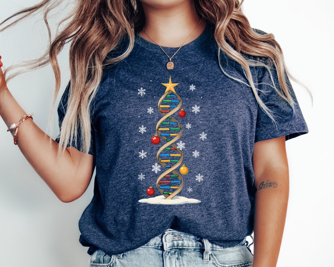 DNA Christmas Tree, Science Shirt, Biology Shirt, Lab Tech, STEM ...