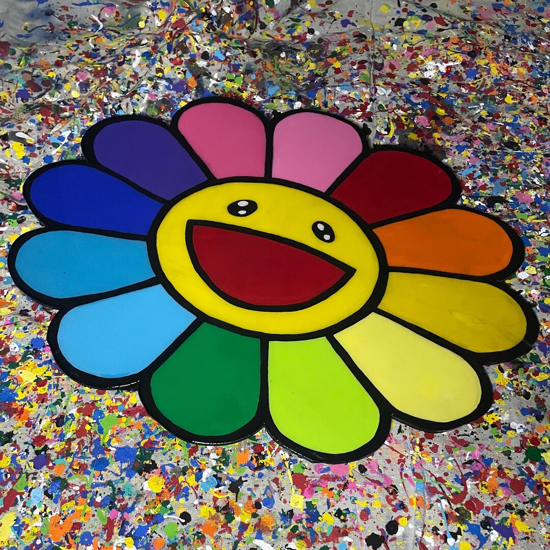 Takashi Murakami Flower Hypebeast Art Pop Culture Art Woodcut Out - Etsy