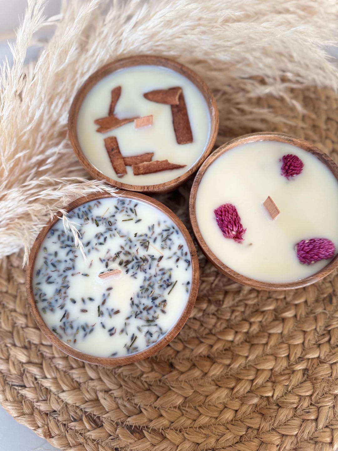 Aromatherapy Soy Candle Set: Cinnamon, Cranberry, Lavender Trio - Etsy