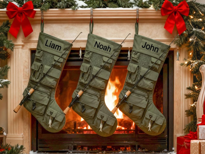 2025 Personalized Christmas Stockings - Custom Name Family Stocking ...