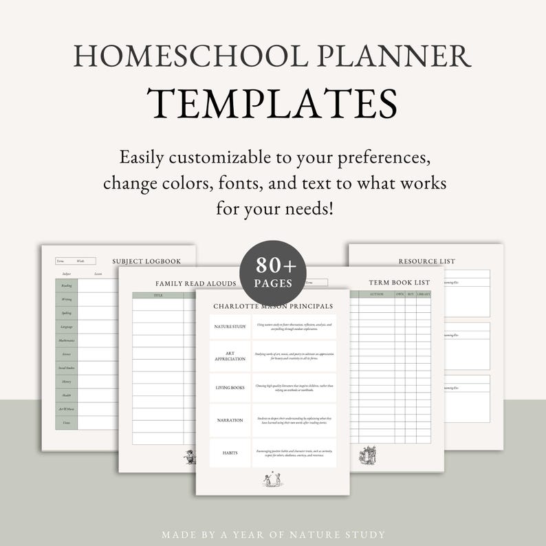 Homeschool Planner | Charlotte Mason | 2026 Academic Planning ...