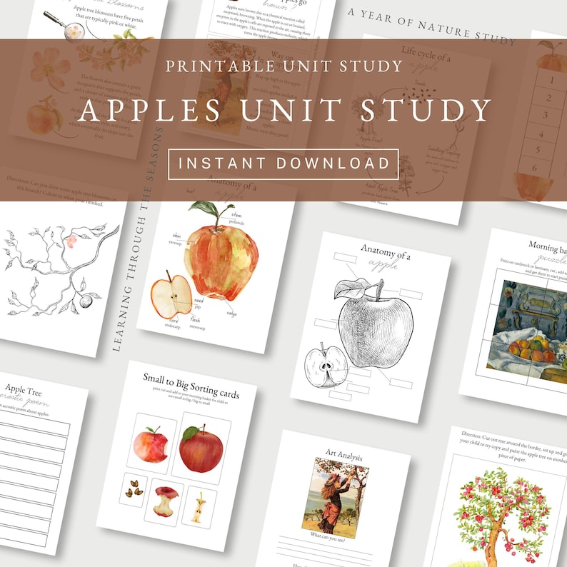 Apple Unit Study | Charlotte Mason | Nature Study | Printable ...