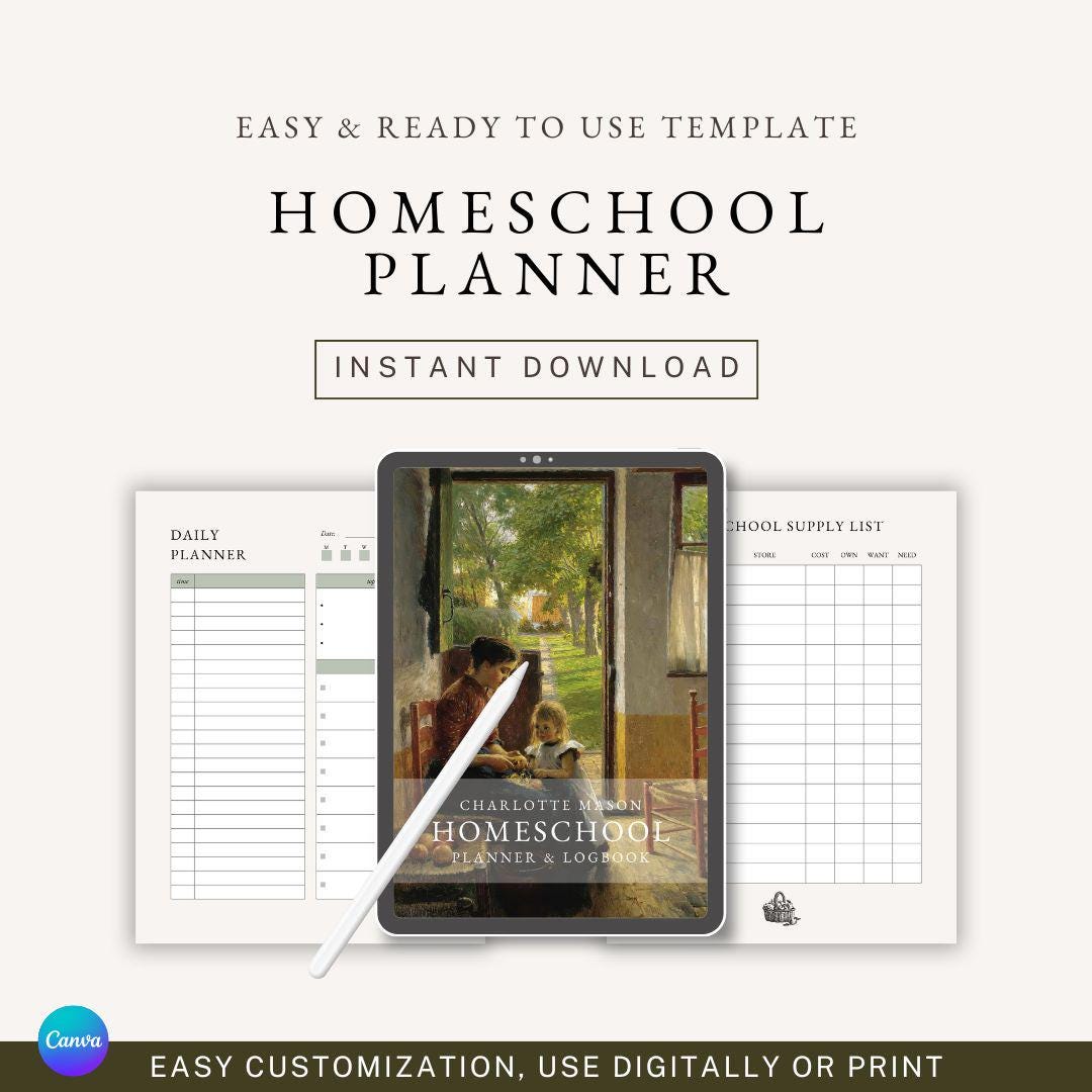 Homeschool Planner | Charlotte Mason | 2025 Academic Planning ...