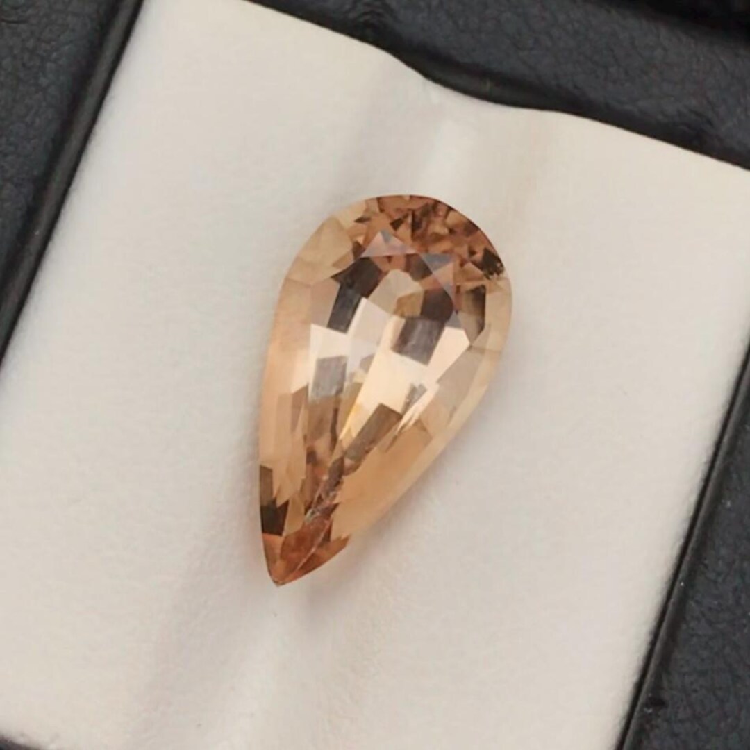 Natural Imperial Topaz 7.40 CT, Pear Cut Stone Fancy Shape , Topaz ...