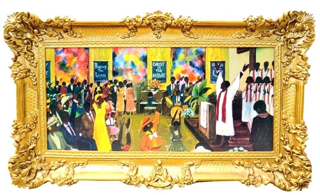 1997 Fredrick Douglass “praise the Lord” Ornate Frame Lithograph - Etsy
