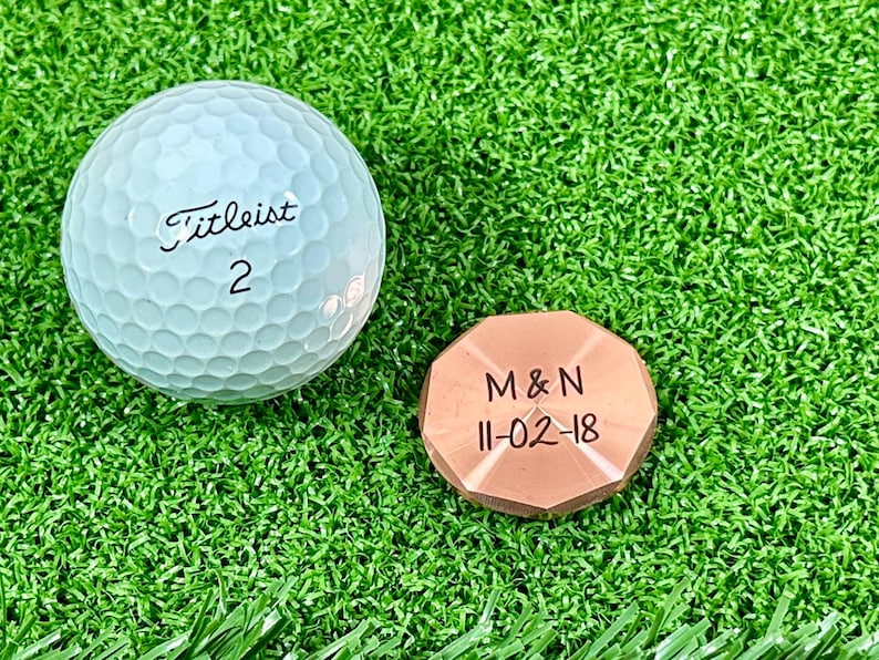 7th Anniversary Copper Golf Marker Gift Husband Golfer Personalized ...