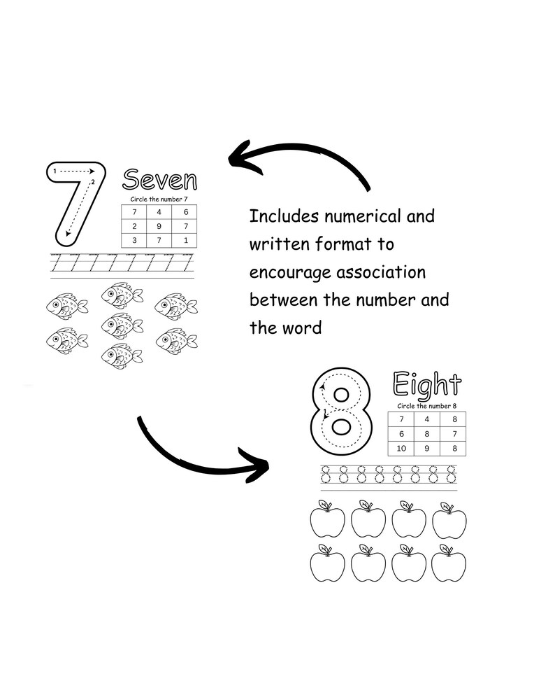Fun Number Tracing Worksheet for Kids, Printable Number Worksheet ...