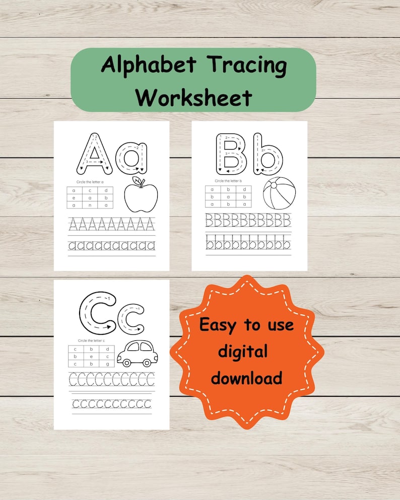 Alphabet Tracing Worksheets, Printable Alphabet Tracing, Printable ...