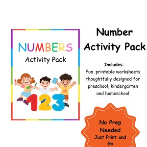 Fun Number Tracing Worksheet for Kids, Printable Number Worksheet ...