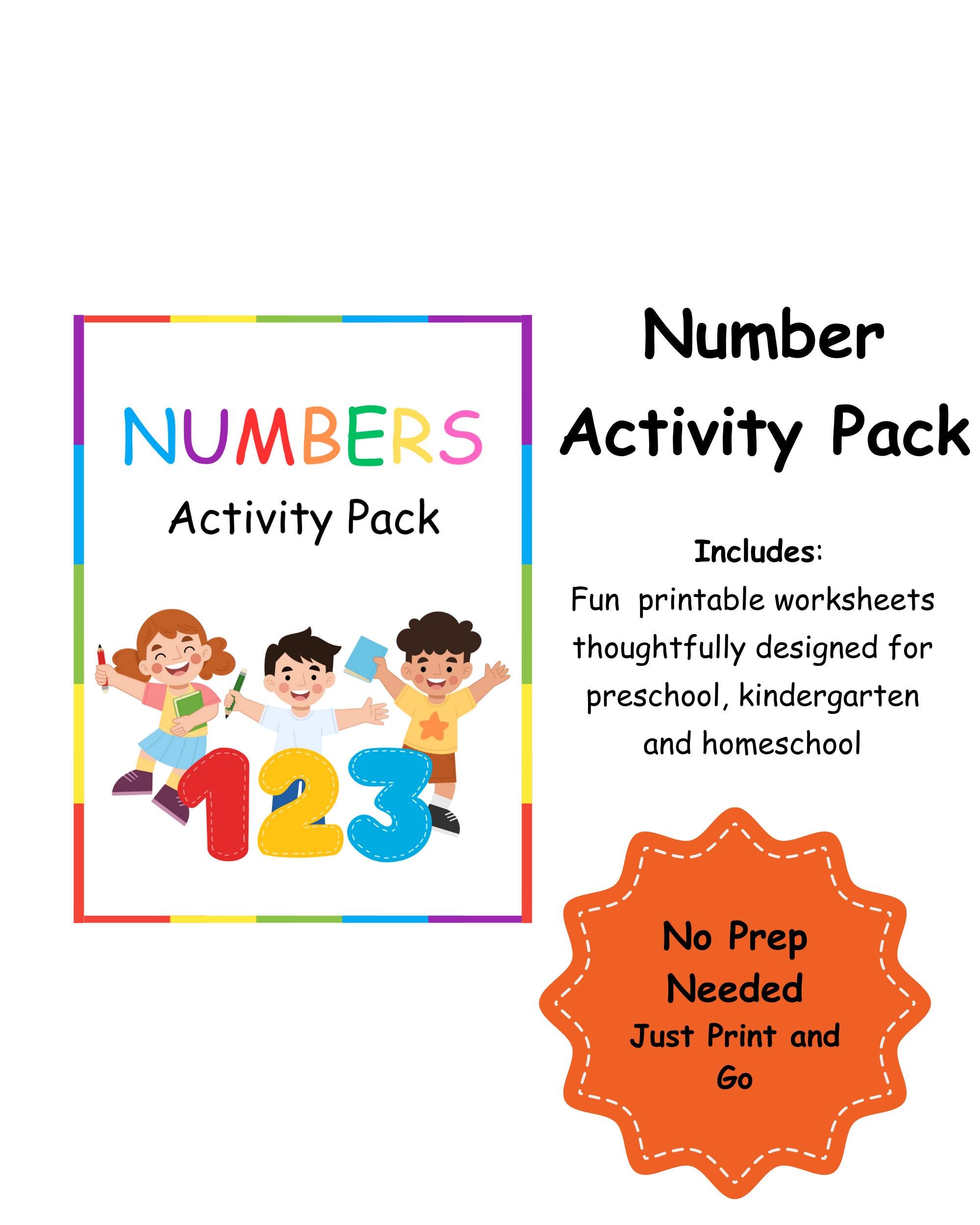 Fun Number Tracing Worksheet for Kids, Printable Number Worksheet ...