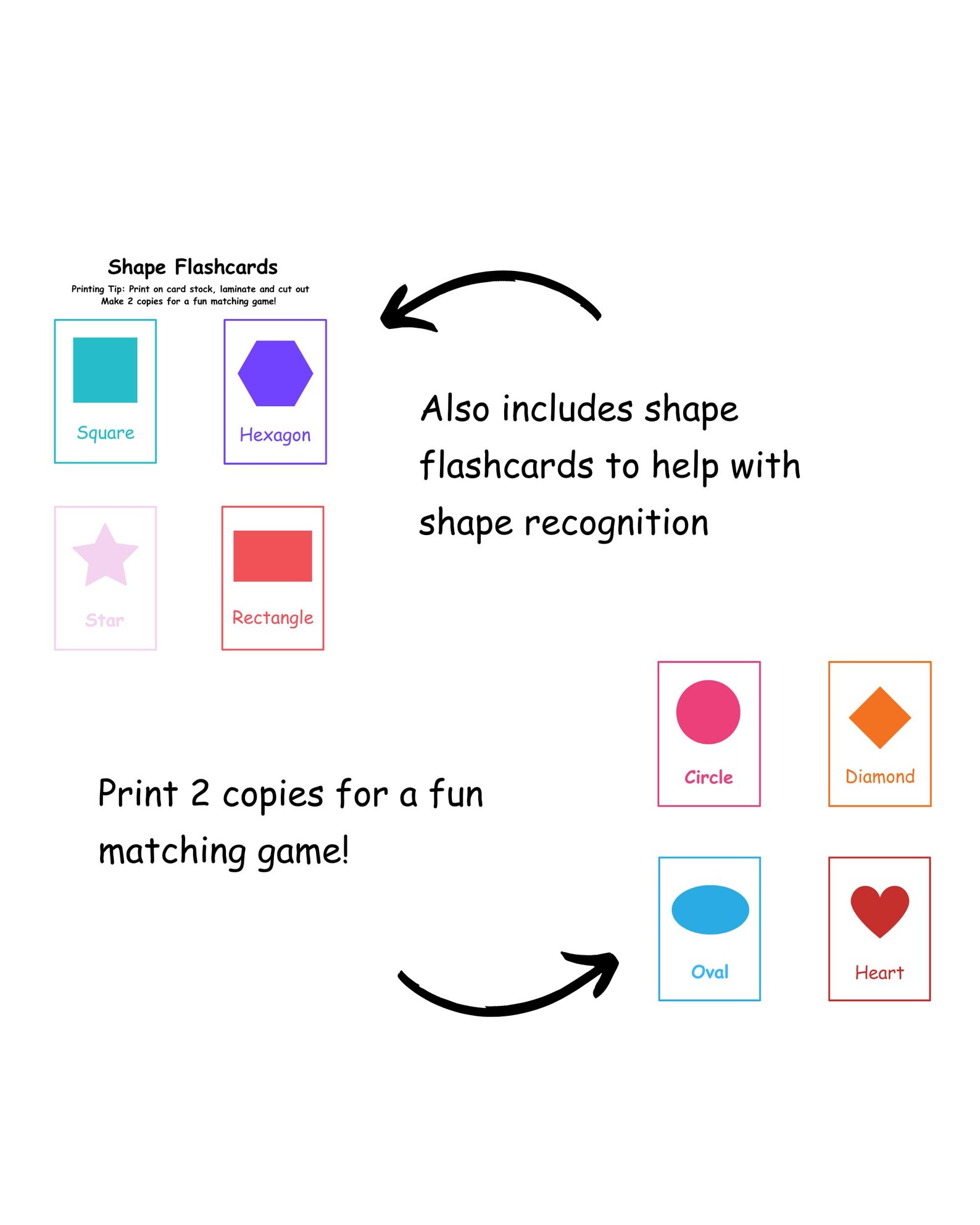 Fun Shape Printable, Shape Recognition Activity, Printable Worksheets ...