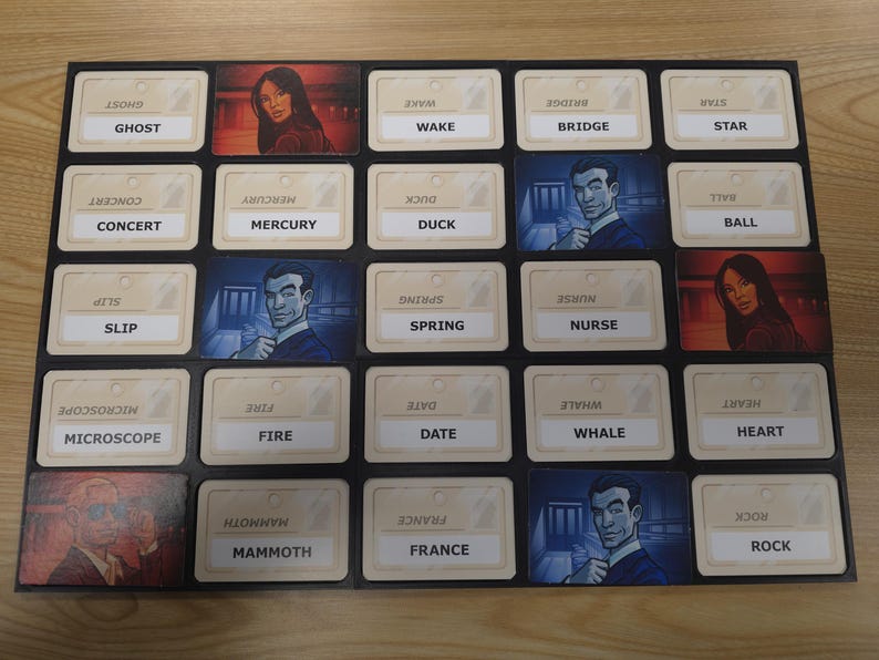 Codenames Organizer and 5x5 Grid - Etsy