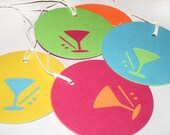 Items similar to Gift Tags - Colorful Cocktail Party on Etsy