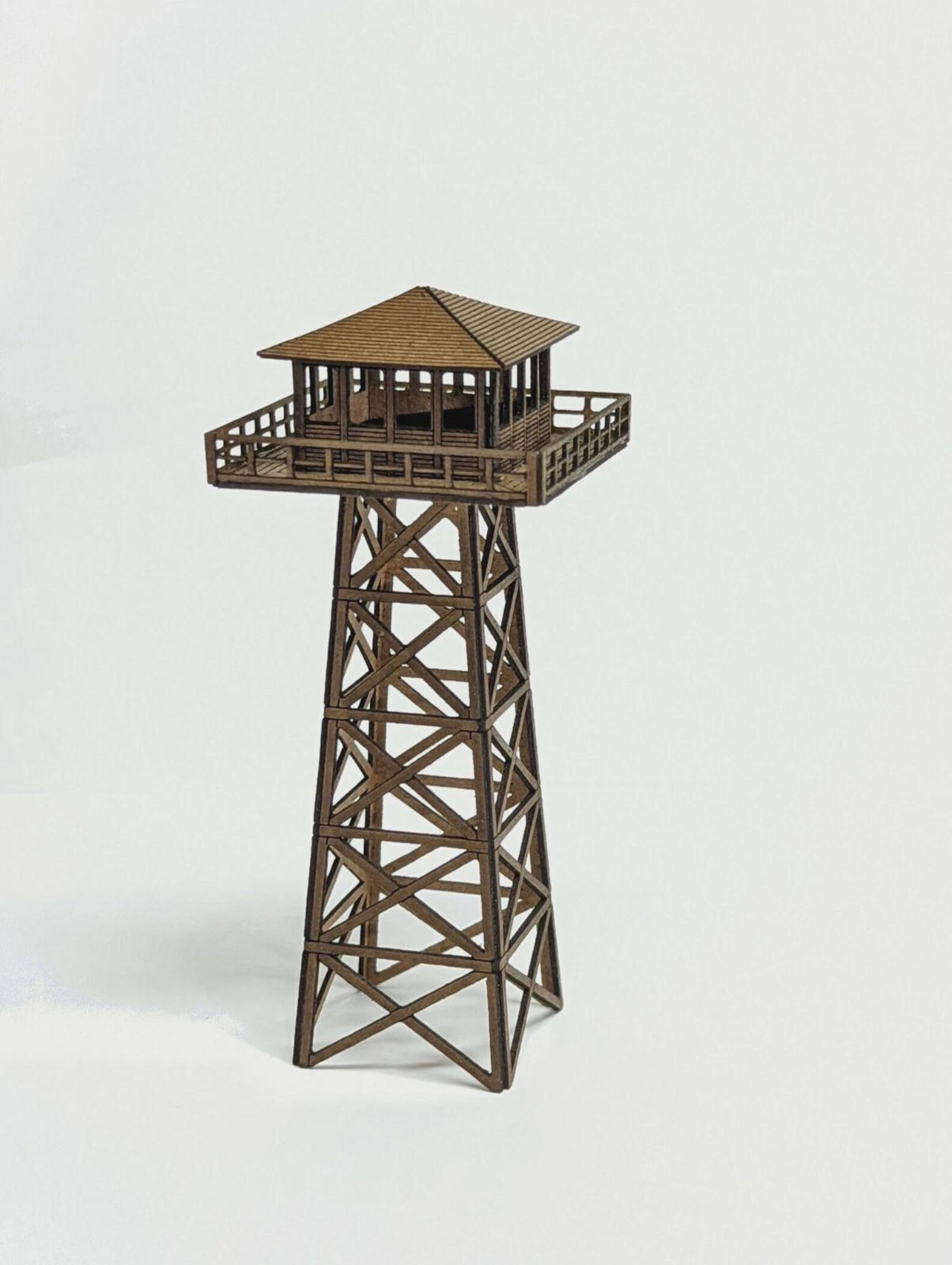 N Scale Forest Fire Watch Tower Kit - Laser Cut Model Train Scenery ...
