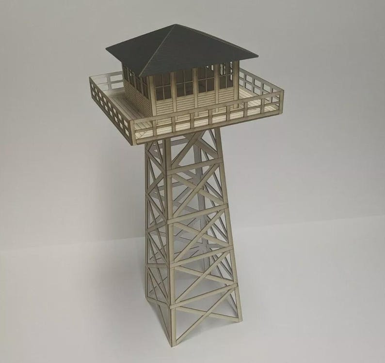 O Scale Forest Fire Watch Tower Kit - Laser Cut Model Train Scenery ...