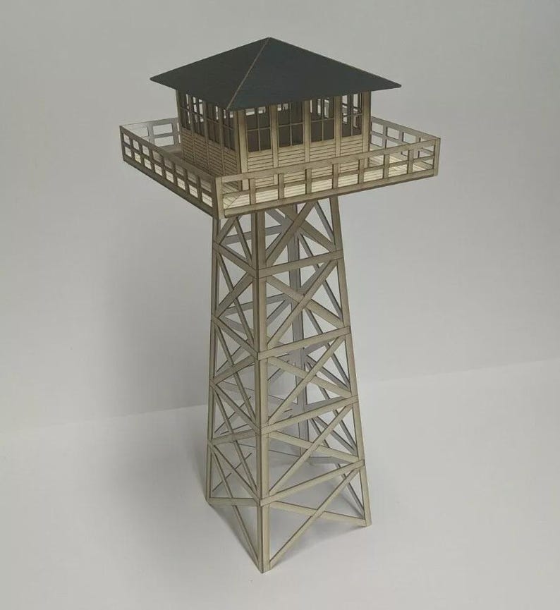 O Scale Forest Fire Watch Tower Kit - Laser Cut Model Train Scenery ...