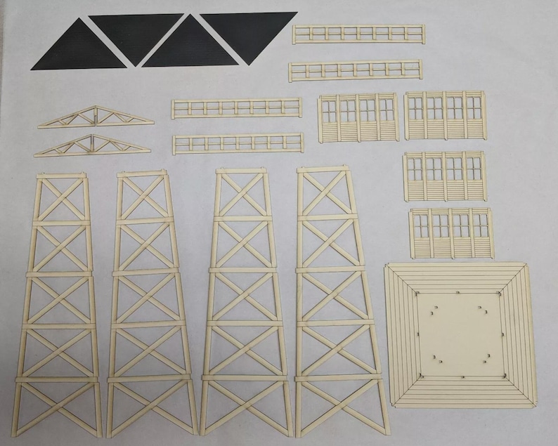 O Scale Forest Fire Watch Tower Kit - Laser Cut Model Train Scenery ...