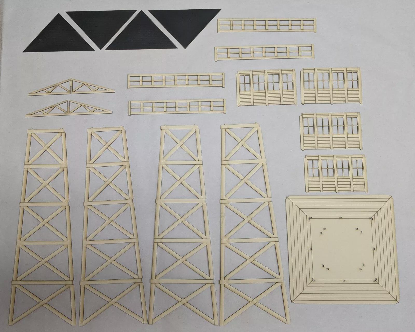 O Scale Forest Fire Watch Tower Kit - Laser Cut Model Train Scenery ...