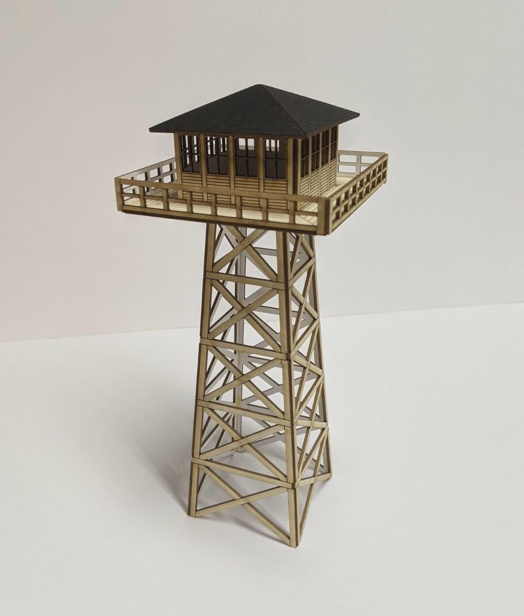 HO Scale Forest Fire Watch Tower Kit - Laser Cut Model Train Scenery ...