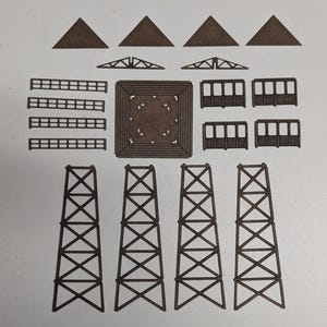 N Scale Forest Fire Watch Tower Kit - Laser Cut Model Train Scenery ...